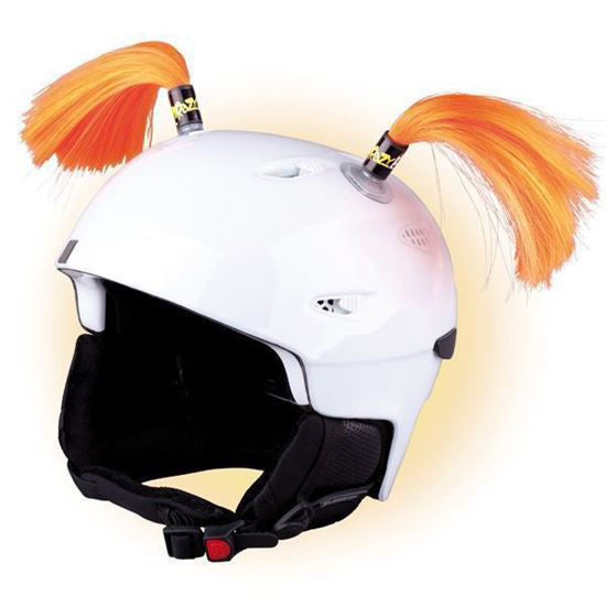 Crazy Ears - Pigtails - Orange – HelmetHeads
