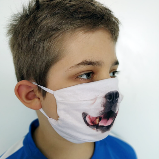 Face mask DOGGY - REALISTIC DOG FACE CHILD SIZE – HelmetHeads